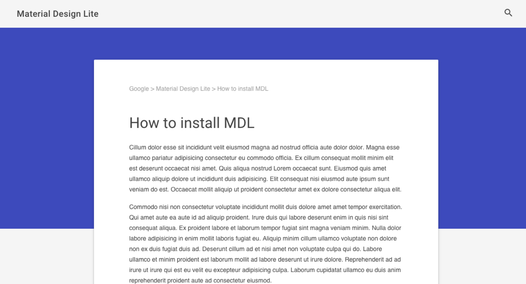 Material Design Lite